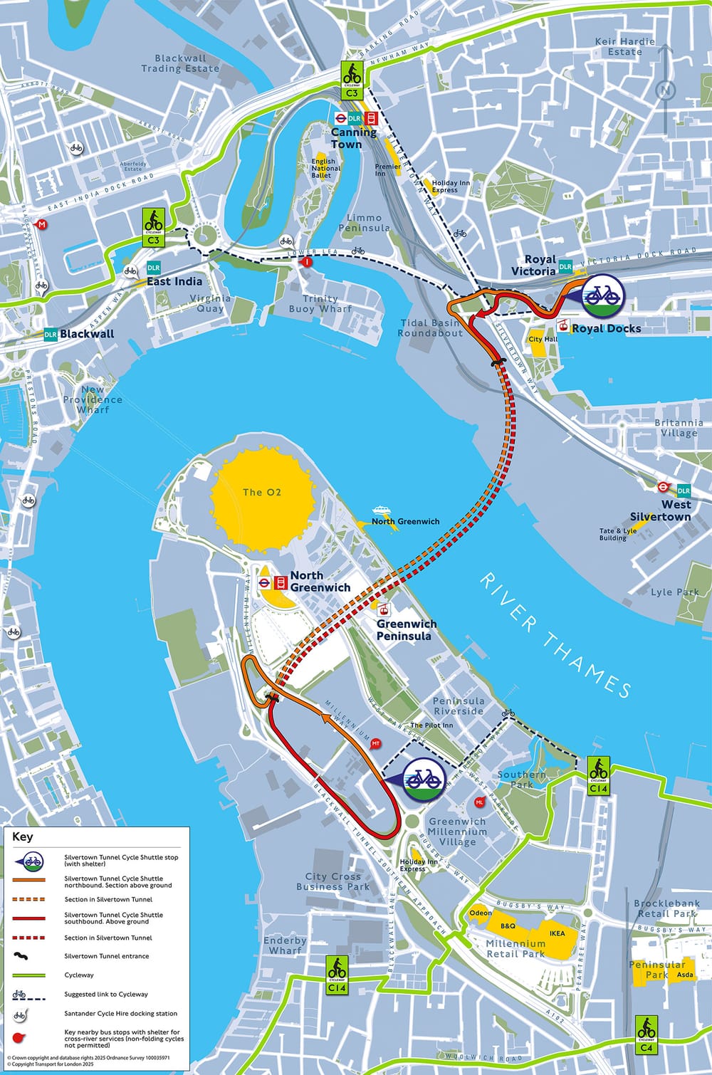 Tfl offers free buses and bike shuttle bus through Silvertown tunnel